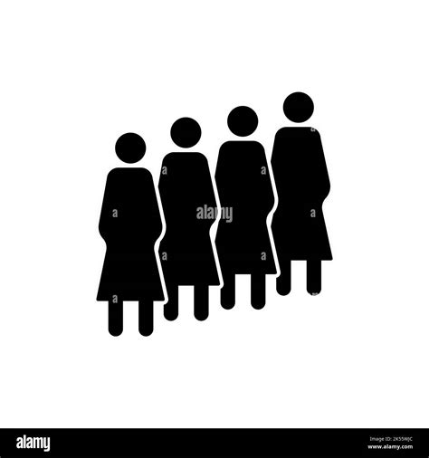 Group Of Four Women Icon Stock Vector Image And Art Alamy