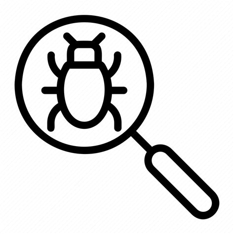 Debugging Virus Scan Loupe Malware Debug Antivirus Icon