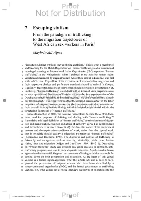 Pdf Escaping Statism From The Paradigm Of Trafficking To The