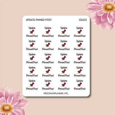 Update Pinned Post Planner Stickers Procrastiplanner Etc