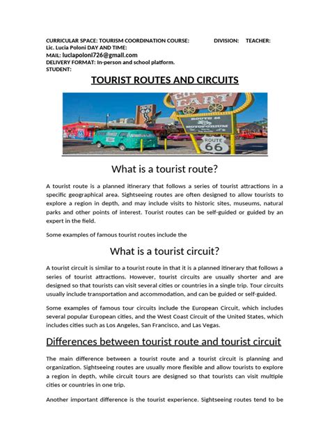 Tourist Circuits And Routes Pdf
