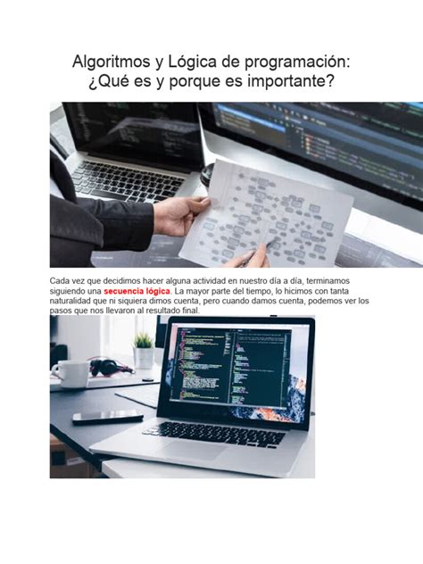 Algoritmos Y Lógica De Programación Autoguardado Pdf Algoritmos