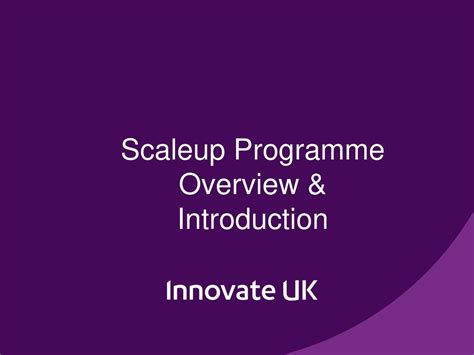 scaleup programme overview and introduction ppt download