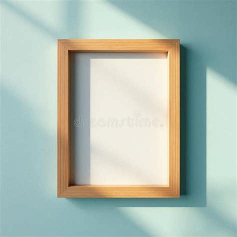 Clean Wooden Rectangular Frame Simple Design Minimalist Wooden Frame Stock Illustration