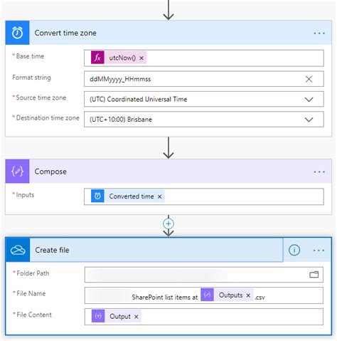 microsoft flow how to backup a sharepoint list to excel or csv so