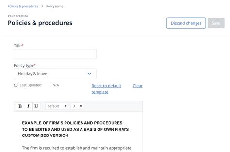 Create Or Edit Compliance Policies And Procedures