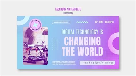 Free Psd Gradient Technology Template Design