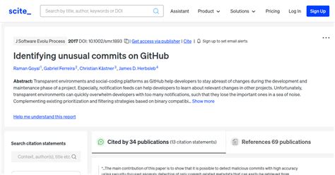 Identifying Unusual Commits On Github