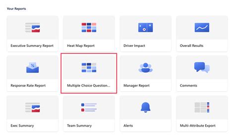 use the viva glint multiple choice question report microsoft learn
