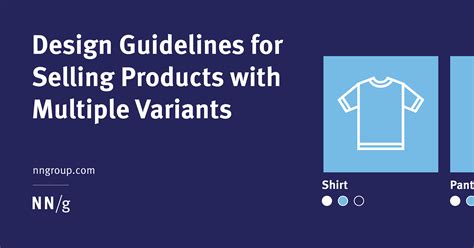 design guidelines for selling products with multiple variants