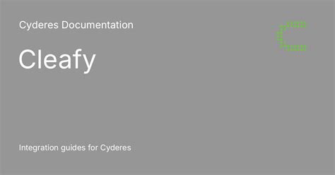 Cleafy Cyderes Documentation
