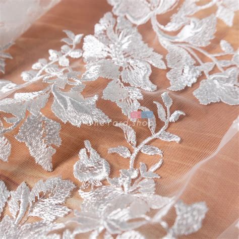 Beautiful Embroidery Bridal Lace Fabric By The Yard Oneyard