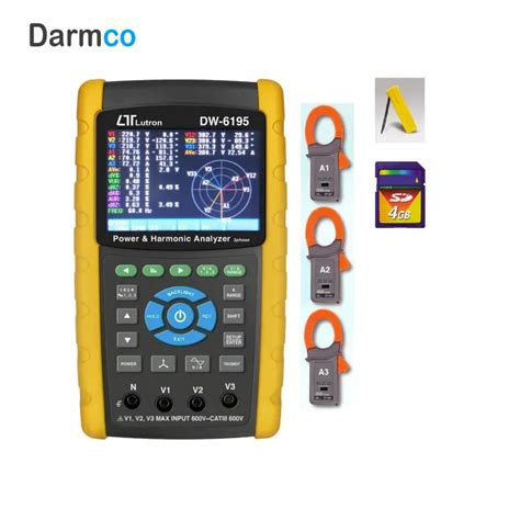 پاور آنالایزر تک فاز و سه فاز هارمونیک لوترون مدل Lutron Dw 6195
