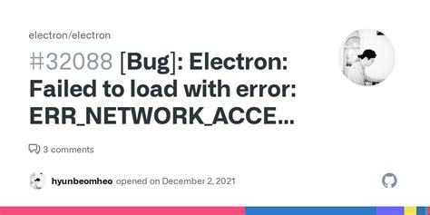 Bug Electron Failed To Load With Error ERR NETWORK ACCESS DENIED On Windows Issue