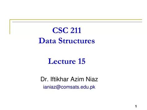 Ppt Csc 211 Data Structures Lecture 15 Powerpoint Presentation Free