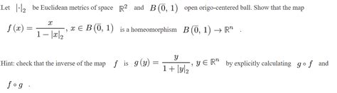 solved let 1 12 be euclidean metrics of space r2 and b 0 1