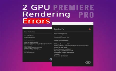 How to Fix Premiere Pro Rendering Error with Two GPU