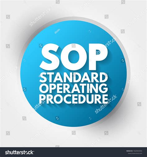 Sop Standard Operating Procedure Set Stepbystep Stock Illustration Shutterstock