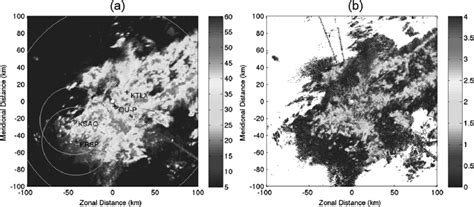 A Radar Reflectivity Dbz 058 Elevation Angle And B Differential