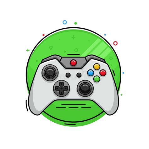 Joystick Controller Game Console Design Icon Illustration Stock Vector