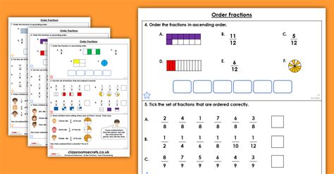 Order Fractions Homework Extension Year 3 Fractions Classroom Secrets
