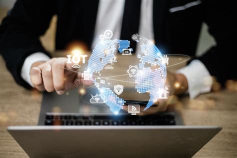 Iot Virtual Screen Interface Internet Of Things Or Iot Technology Concept With Icons Of Iot Virtual Screen Interface Internet Of Things Or Iot Technology Concept With Icons Of
