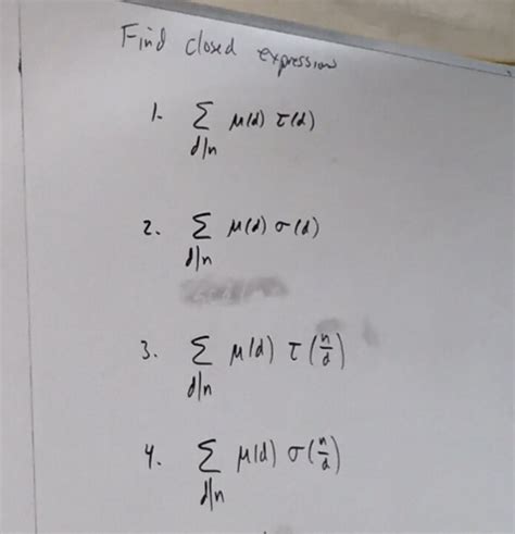 find closed expression summation d n mu d tau d