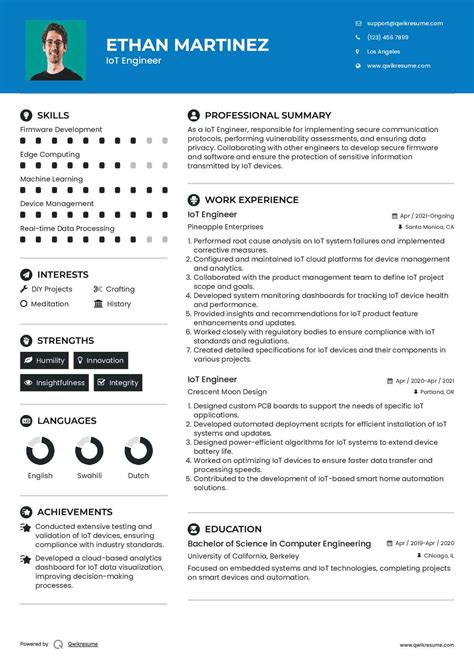 10 Iot Engineer Resume Samples And Templates For 2025