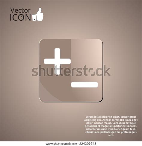 Plus Minus Button Made Vector Stock Vector Royalty Free 224309743 Shutterstock