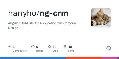 Github Harryhong Crm Angular Crm Starter Application With Material