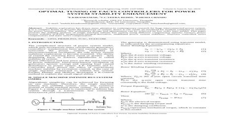 pdf optimal tuning of facts controllers for power system pep