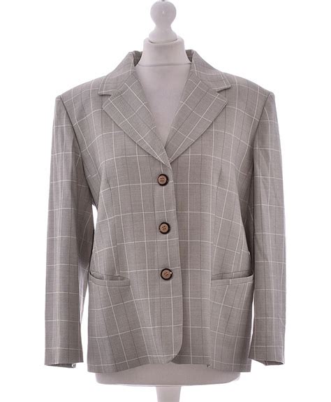 Blazer Occasion Un Jour Ailleurs 42 Gris Vêtement De Marque Once Again