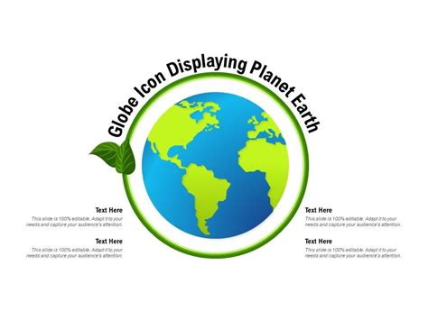 Globe Icon Displaying Planet Earth PowerPoint Slide Template Presentation Templates PPT