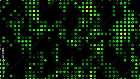 Background With Moving Flickering Dots In Computer Program Motion