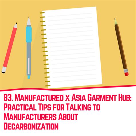 Manufactured X Asia Garment Hub Decarbonization Practical Tips