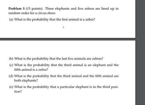 solved problem 5 15 points three elephants and five