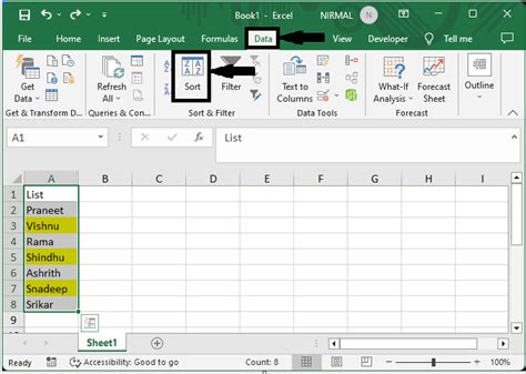 How To Move Highlighted Cells To Top In Excel