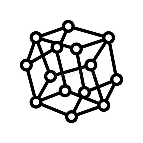 Model Molecular Structure Line Icon Vector Illustration Stock Vector Illustration Of Abstract