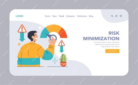 Premium Vector Risk Minimization Concept Man Adjusting A Meter To Lower Danger Levels Flanked