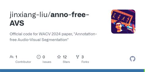 Github Jinxiang Liuanno Free Avs Official Code For Wacv 2024 Paper Annotation Free Audio