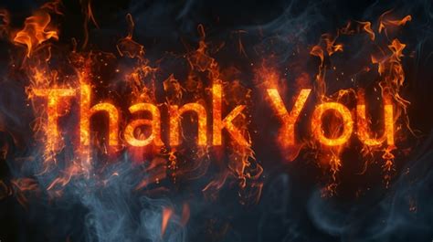 Premium Photo Fire Thank You Concept Creative Art Poster