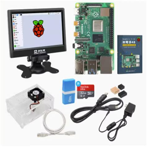 Raspberry Pi4 Pi4b 1g 2g 4g 8g7 Inch Ips Screen Luxury Package Python