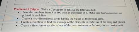 Solved Problem 10 30pts Write A C Program To Achieve The