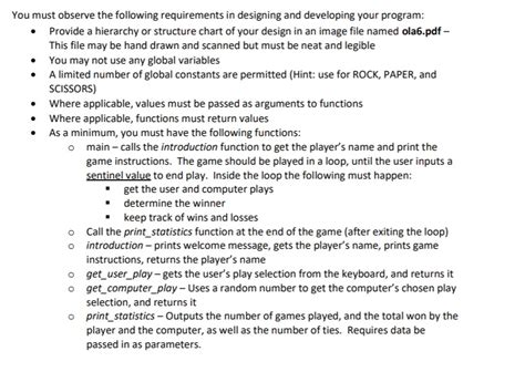 Solved Lab Description For This Lab Write A Complete