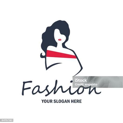 패션 및 뷰티 아이콘 및 텍스트 공간을 귀하의 슬로건에 대 한 엠 블 럼 슬로건 벡터 일러스트 레이 션 개념에 대한 스톡 벡터 아트 및 기타 이미지 Istock