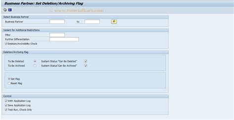 BUPA PRE DA SAP Tcode Flag Business Partner For Deletion