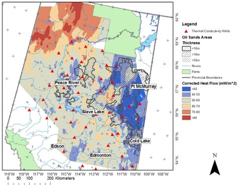 Heat Flow Mw M 2 Calculated From Geothermal Gradient And Download