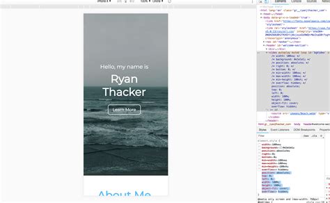 Html Background Video Not Adjusting On Mobile Device Stack Overflow
