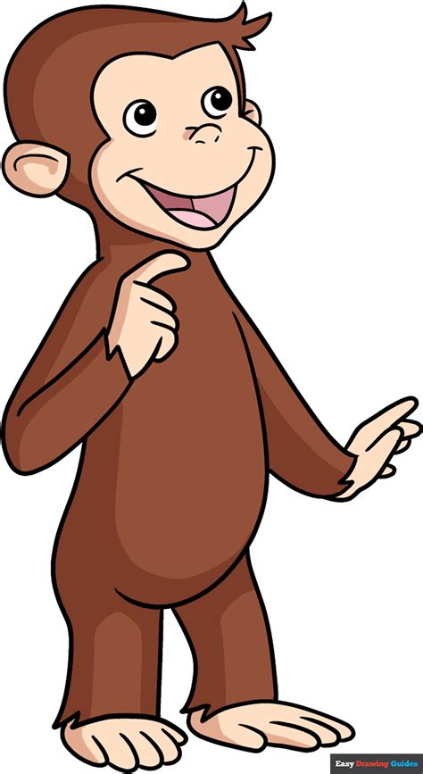 How To Draw Curious George Really Easy Drawing Tutorial