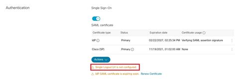 Manage Single Sign On Integration In Control Hub